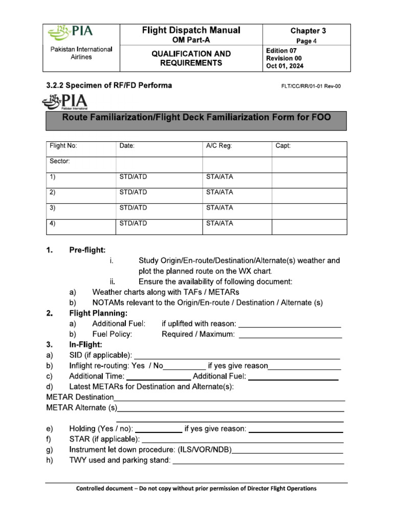 Route Fam Form | PDF