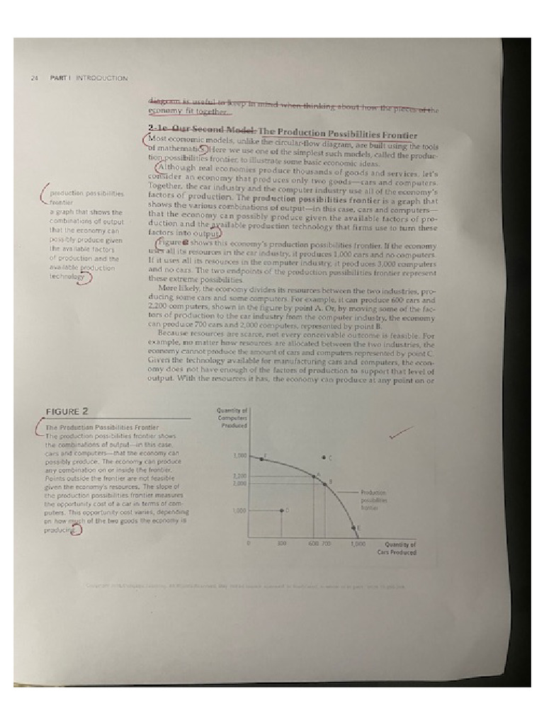 Production Possibilities Curve Note | PDF