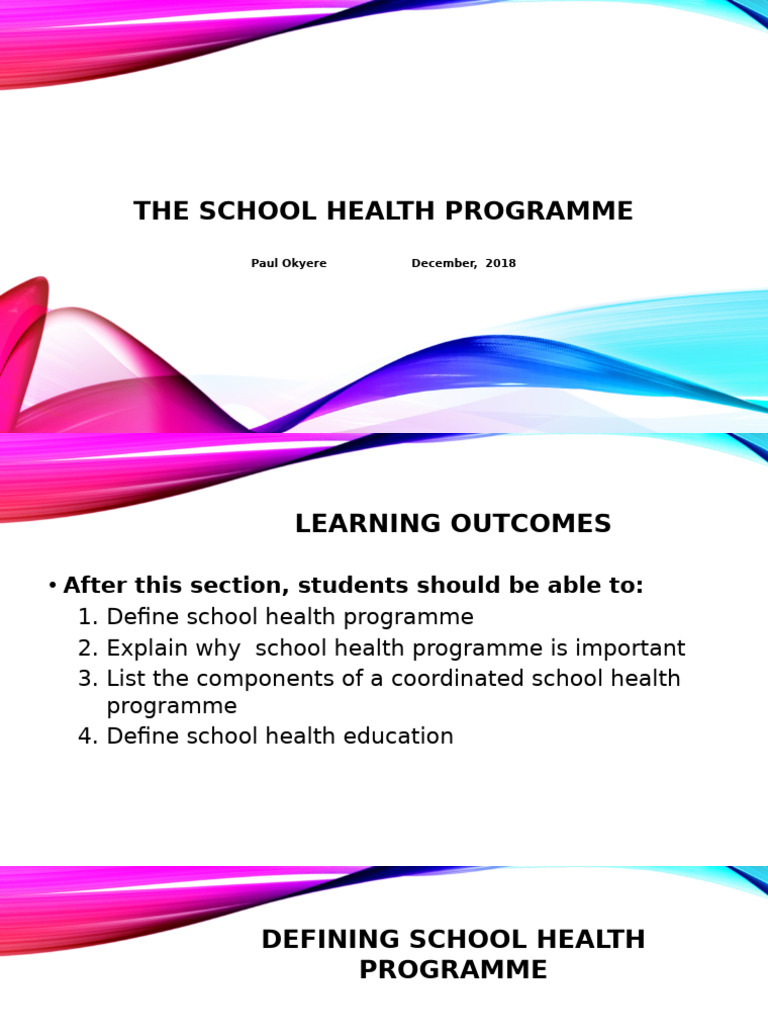 Overview of School Health Programme | PDF