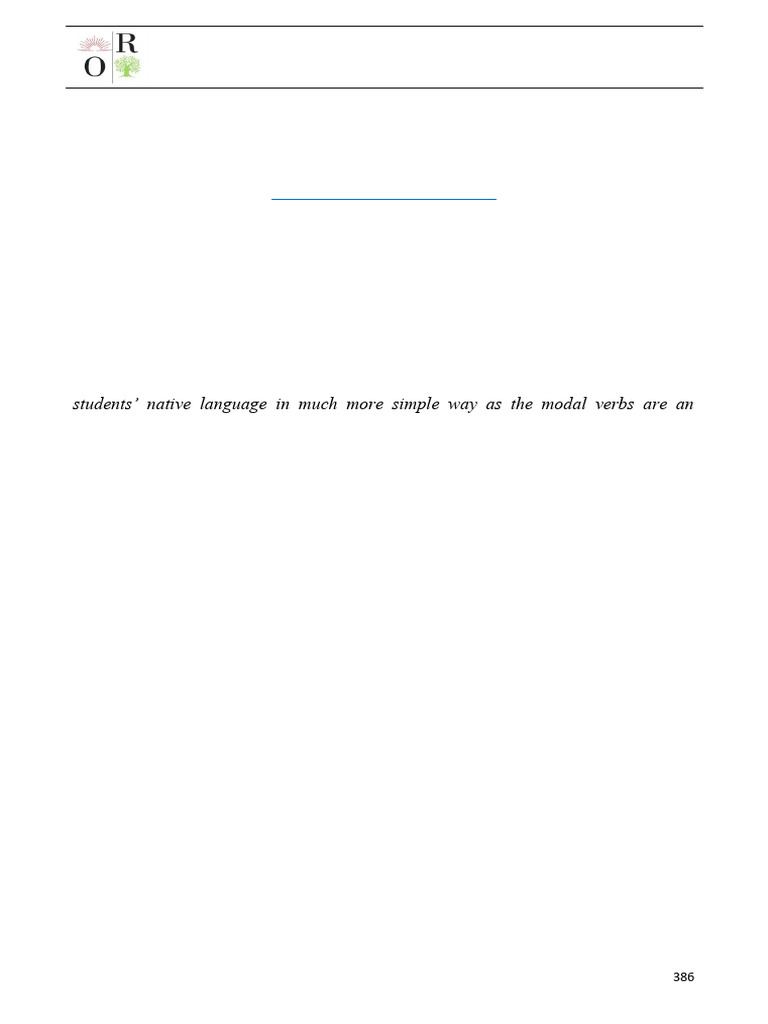 Teaching Modal Verbs to Elementary Level Students | PDF | English ...