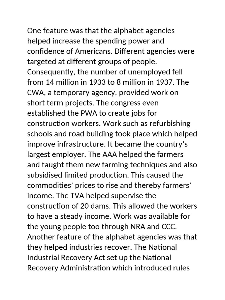 Features of Alphabet Agencies | PDF