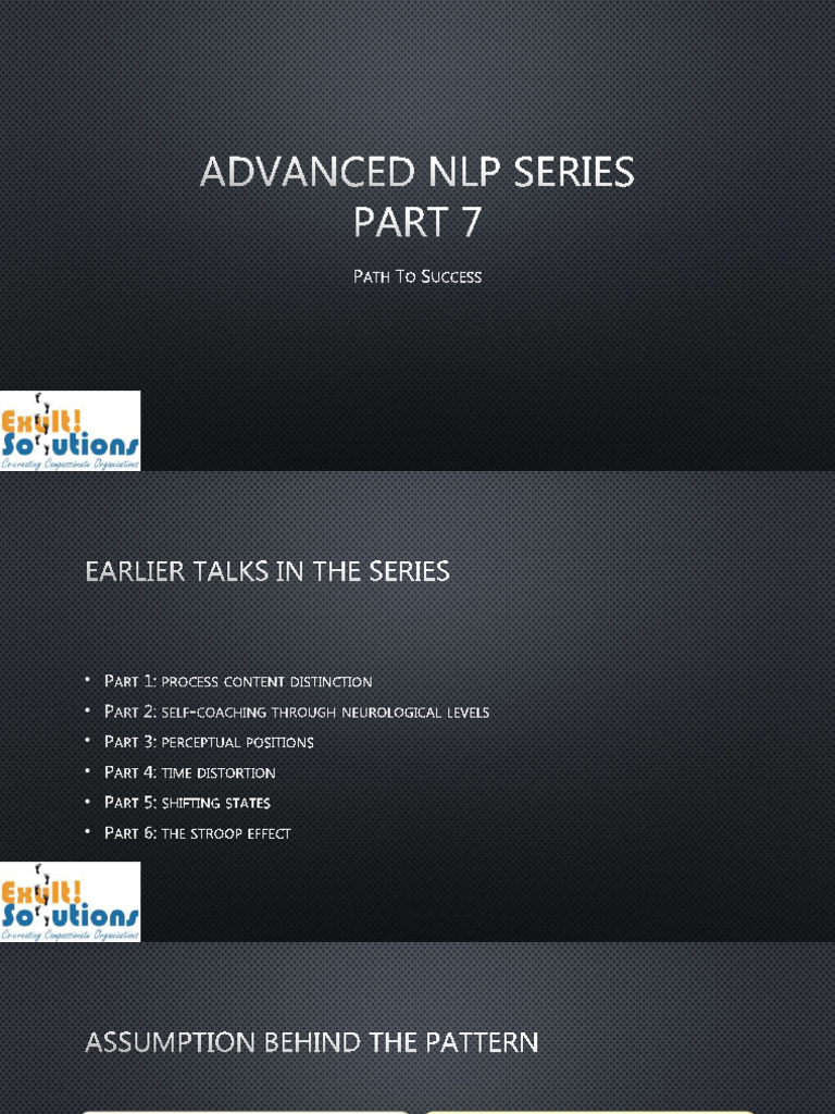 Advancednlpseriespart7 Pathtosuccess 180907074621 | PDF