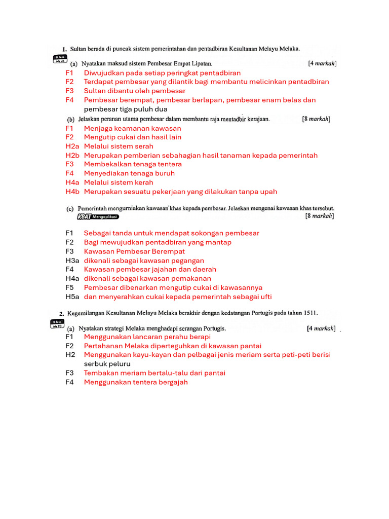 Sejarah: Soalan Esei | PDF