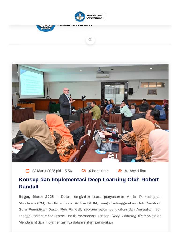 Implementasi Deep Learning dalam Pendidikan | PDF
