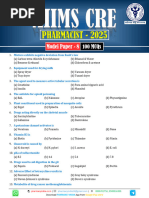 DMER Pharmacist Model Paper | PDF | Pharmacology