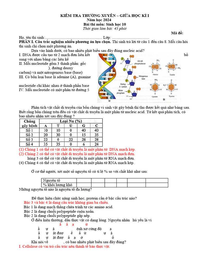 Mã 101 - ĐA | PDF