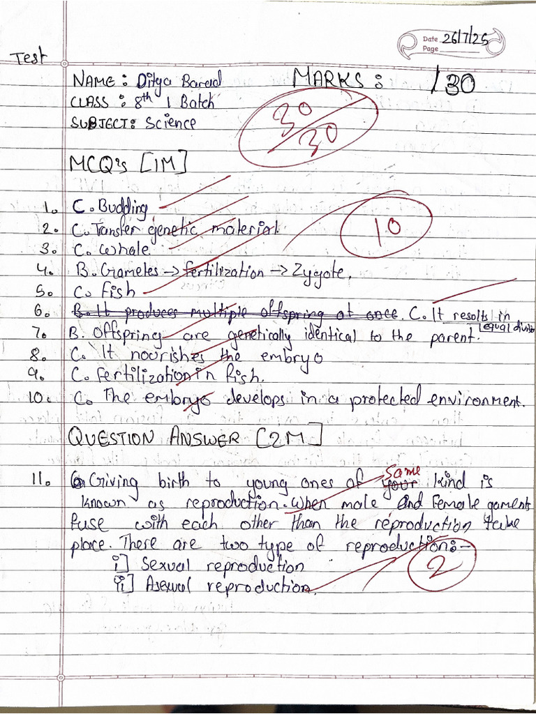 Ditya Barad (Science 26-07-25) | PDF