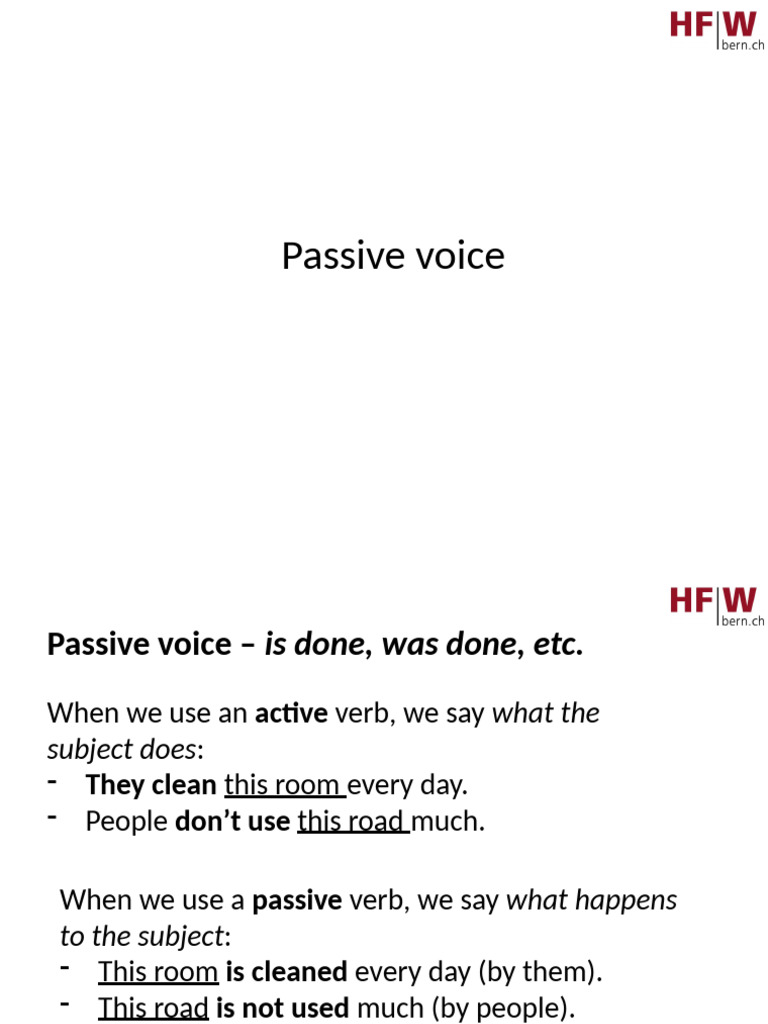 Basics 11 - Passive Voice | PDF | Verb | Languages