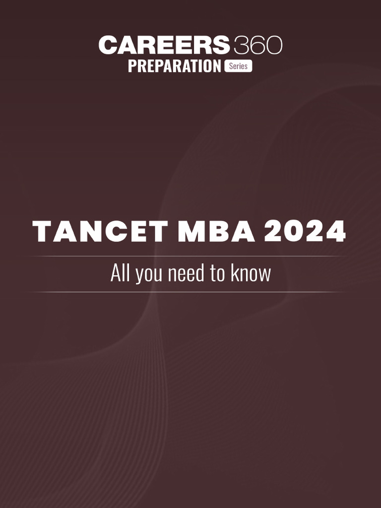TANCET MBA Exam Overview and Details | PDF | Academic Degree | Master ...