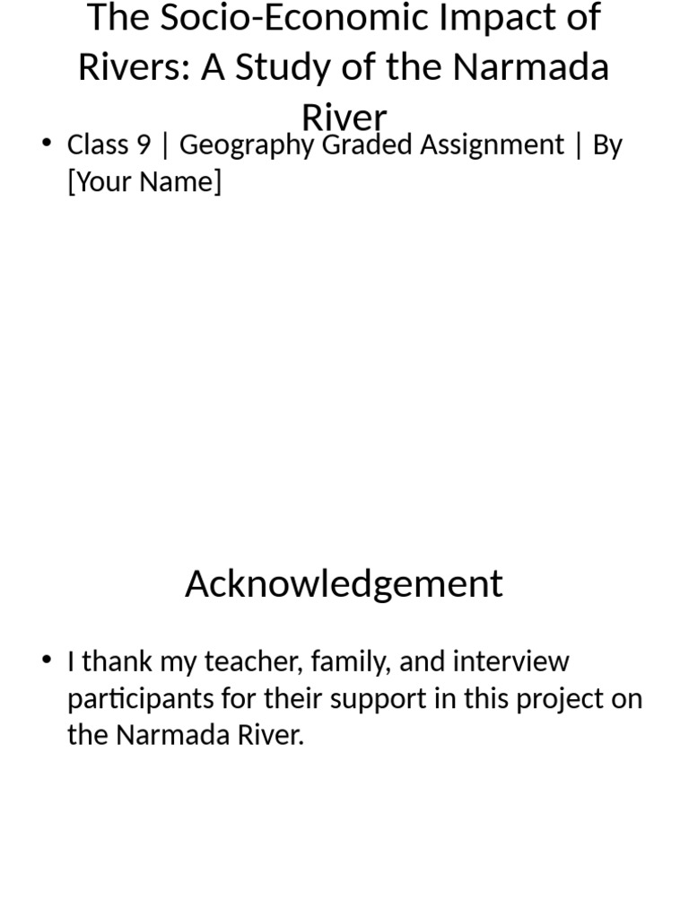 Narmada River: Socio-Economic Insights | PDF | River | Environmental ...