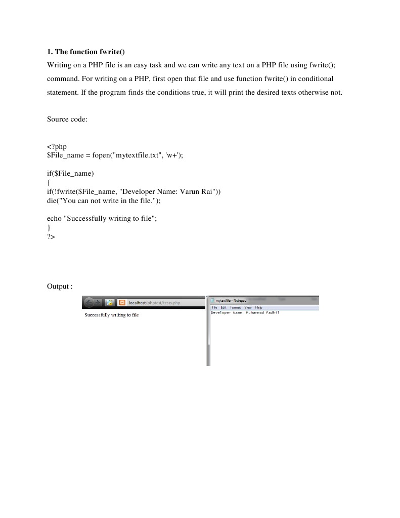 PHP File Handling Functions Guide | PDF | Computers