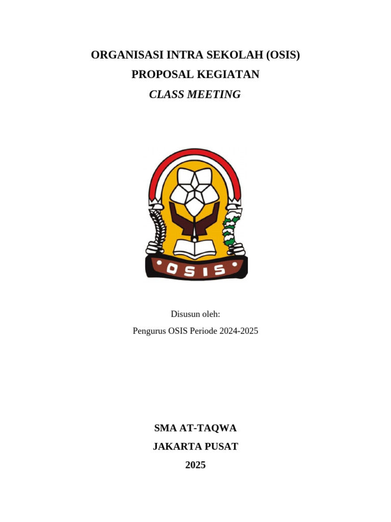 Proposal Classmeet 2025 | PDF