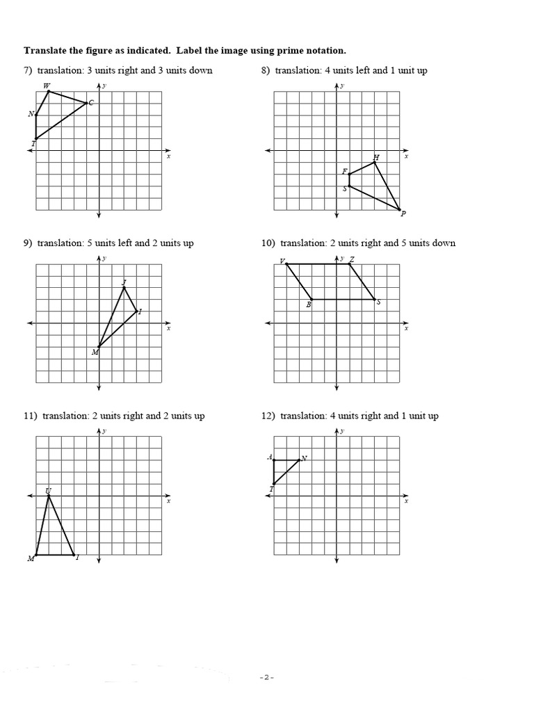 Transformation (Translation, Rotation, Refelction) | PDF | Cartesian ...