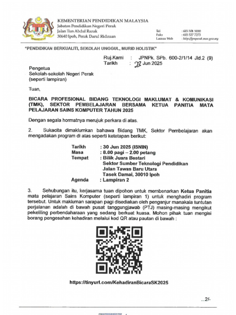 Bicara Profesional Bidang Teknologi Maklumat & Komunikasi TMK, Sektor | PDF