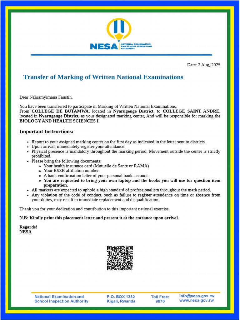 NESA Marking Application Instructions | PDF