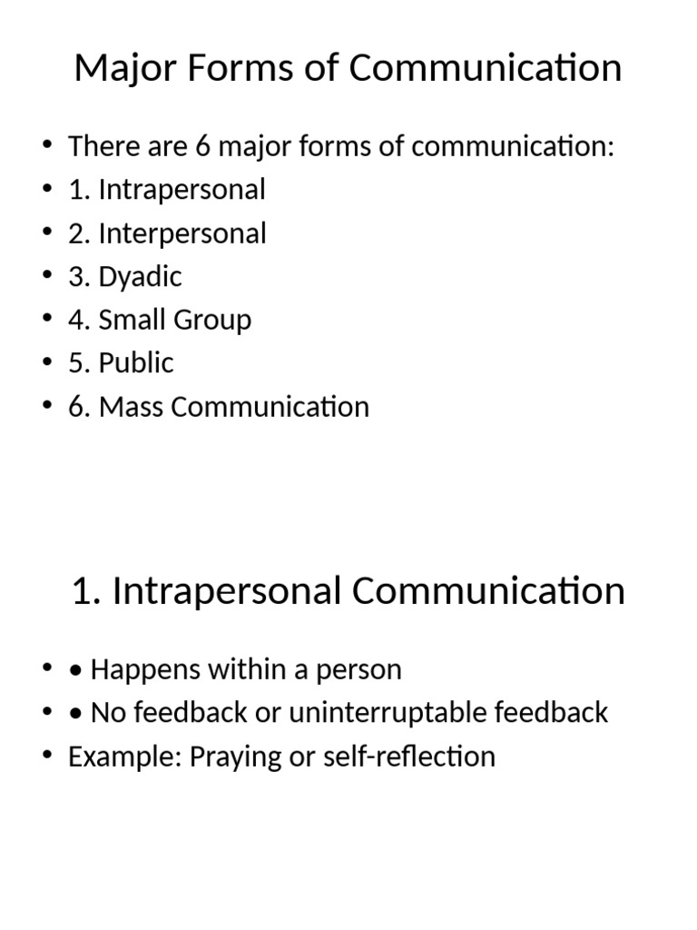 Major Communication Forms Explained | PDF