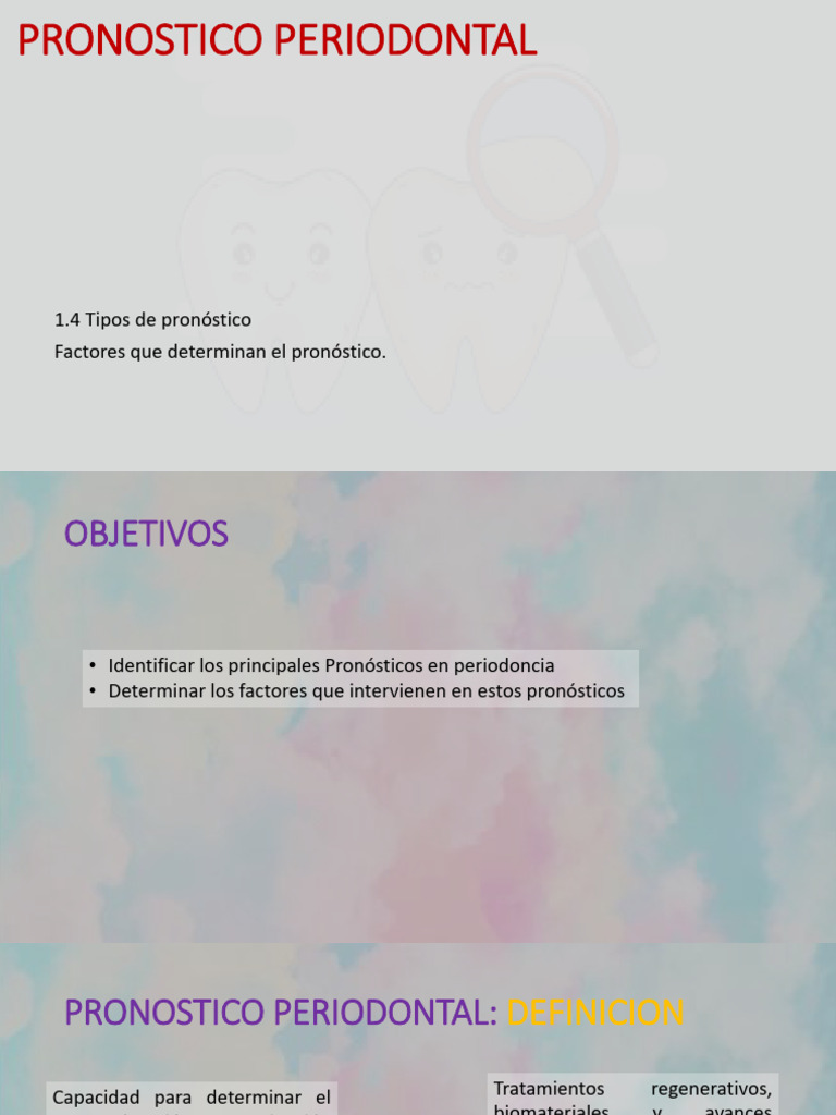 Pronóstico Periodontal: Tipos y Factores | PDF | Ciencias de la Salud ...