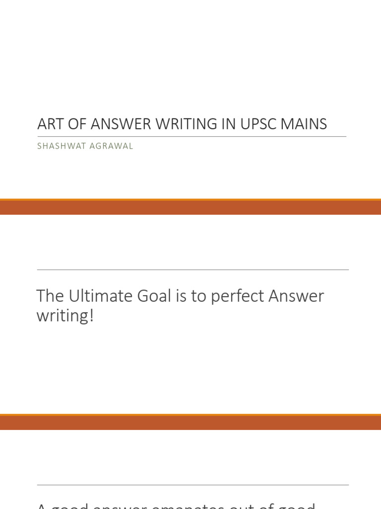 Mastering UPSC Mains Answer Writing | PDF