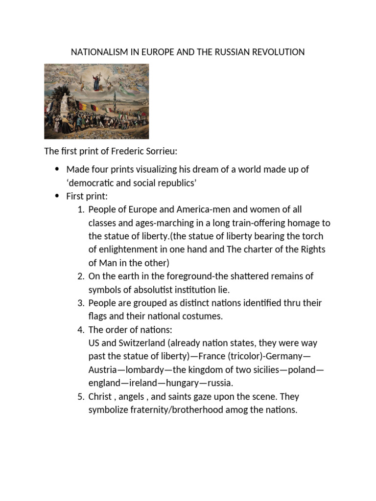 Nationalism in Europe and The Russian Revolution | PDF | Absolute ...