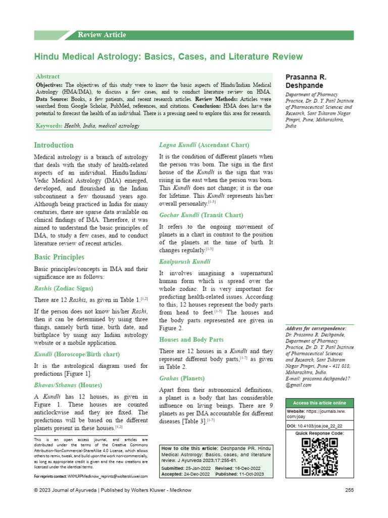 hindu_medical_astrology__basics _cases | PDF | Planets In Astrology ...