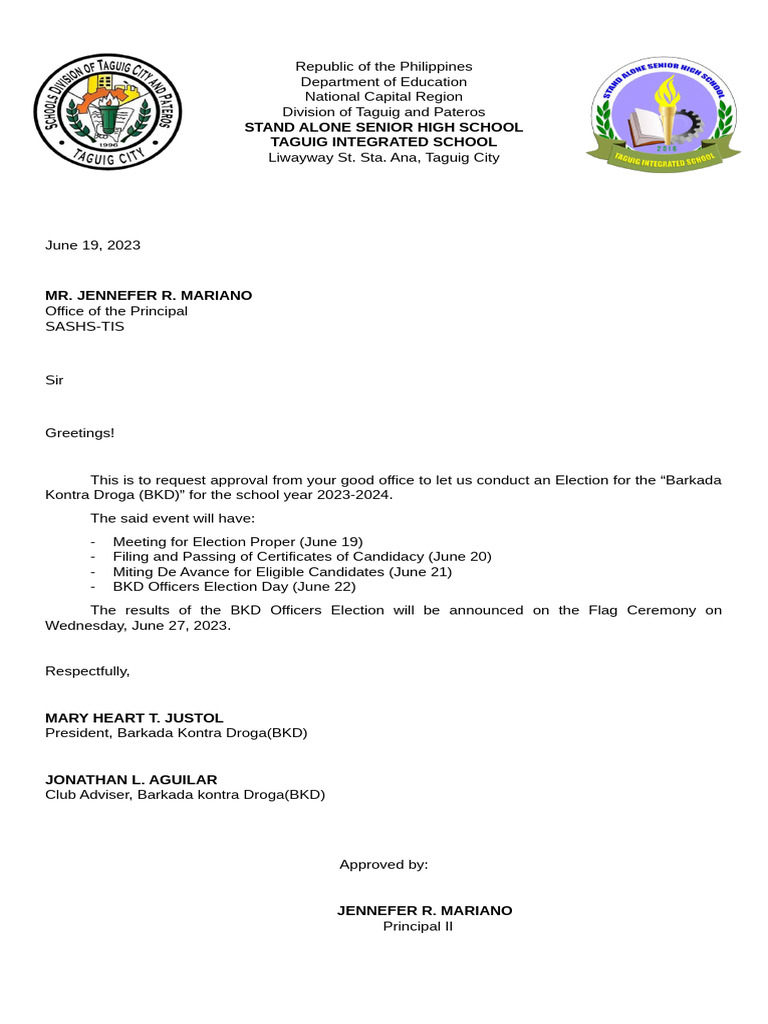 BKD Officers Elections Request Form | PDF