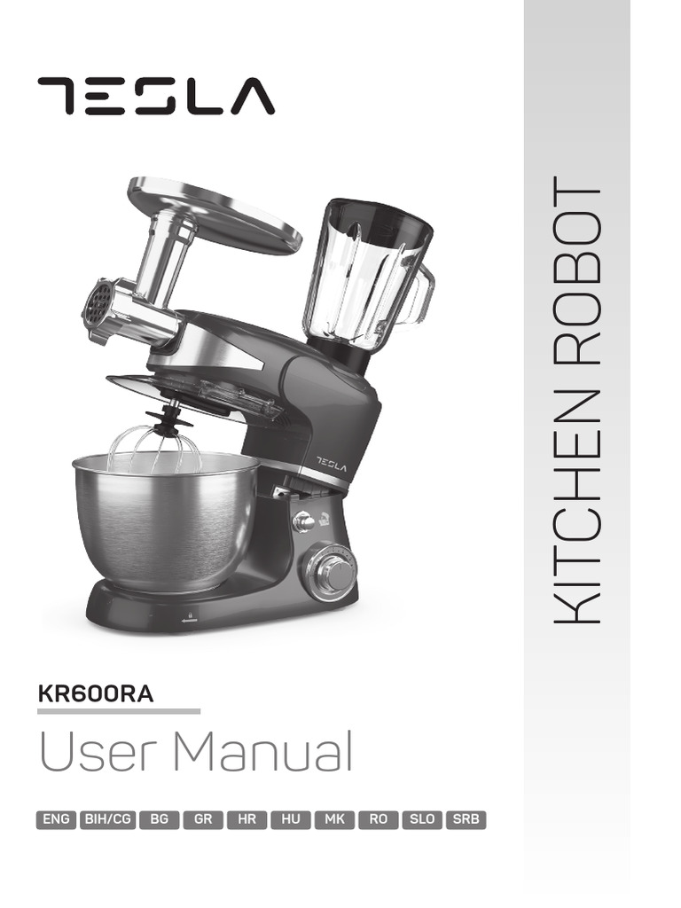 Tesla KR600RA Food Processor | PDF | Ac Power Plugs And Sockets | Blender