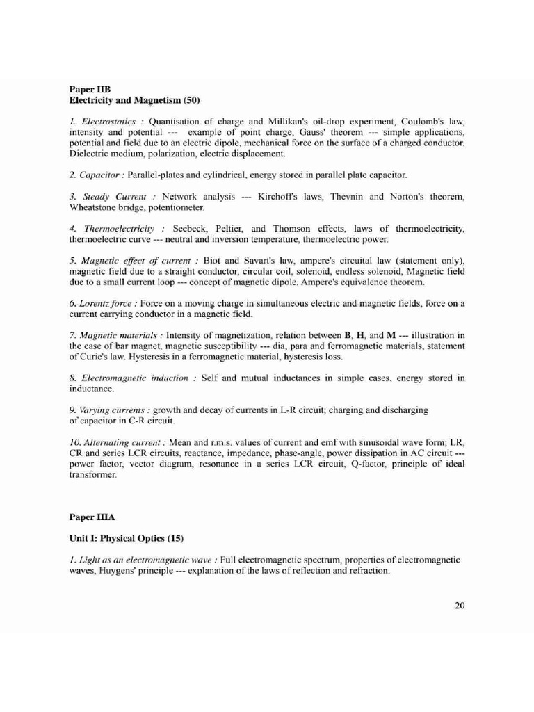 Physics Syllabus | PDF