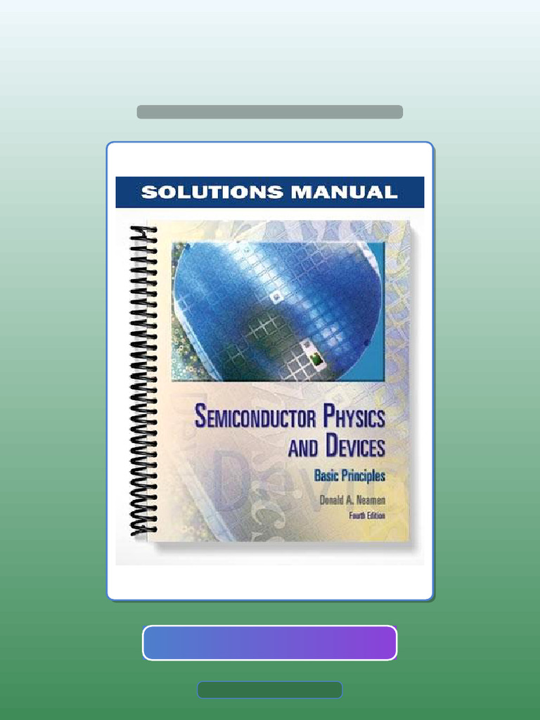Semiconductor Physics and Devices Basic Principles 4th Edition by ...