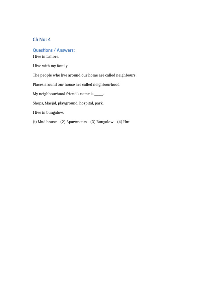 Chapter 4 Questions Answers | PDF