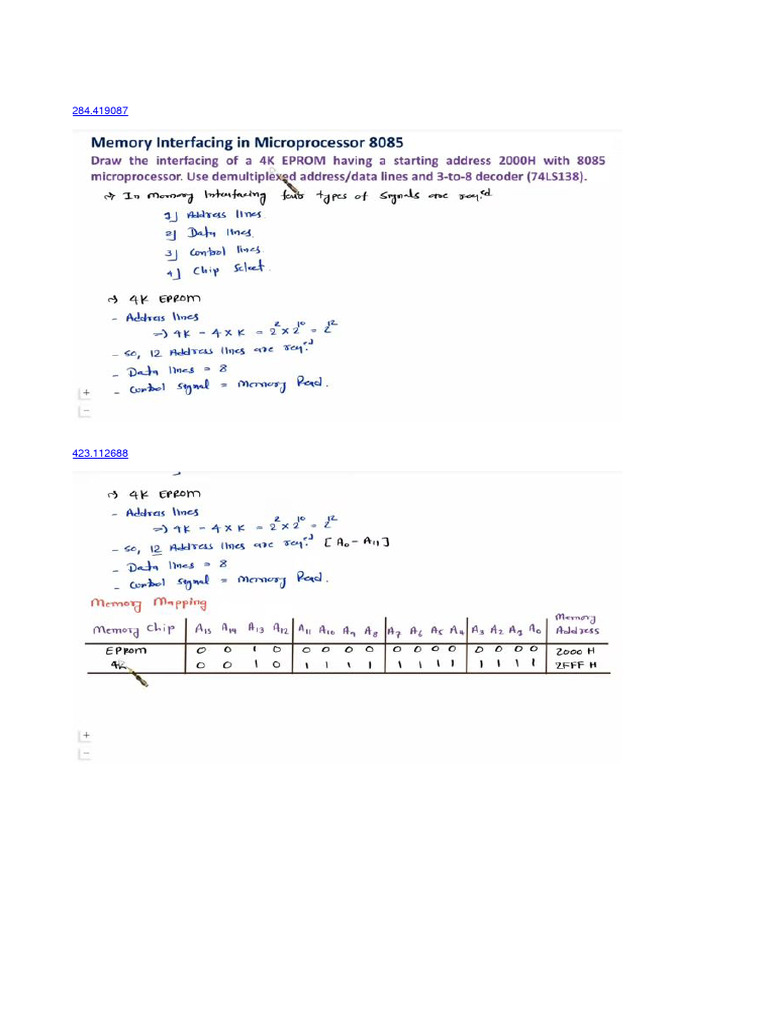 Memory Interfacing With 8085 - 3f2cb6d0 370e 4f1b 9827 b31542bf73f5 | PDF