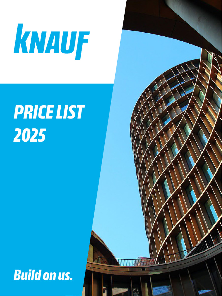 Knauf 2025 Price List Overview | PDF | Drywall | Wall