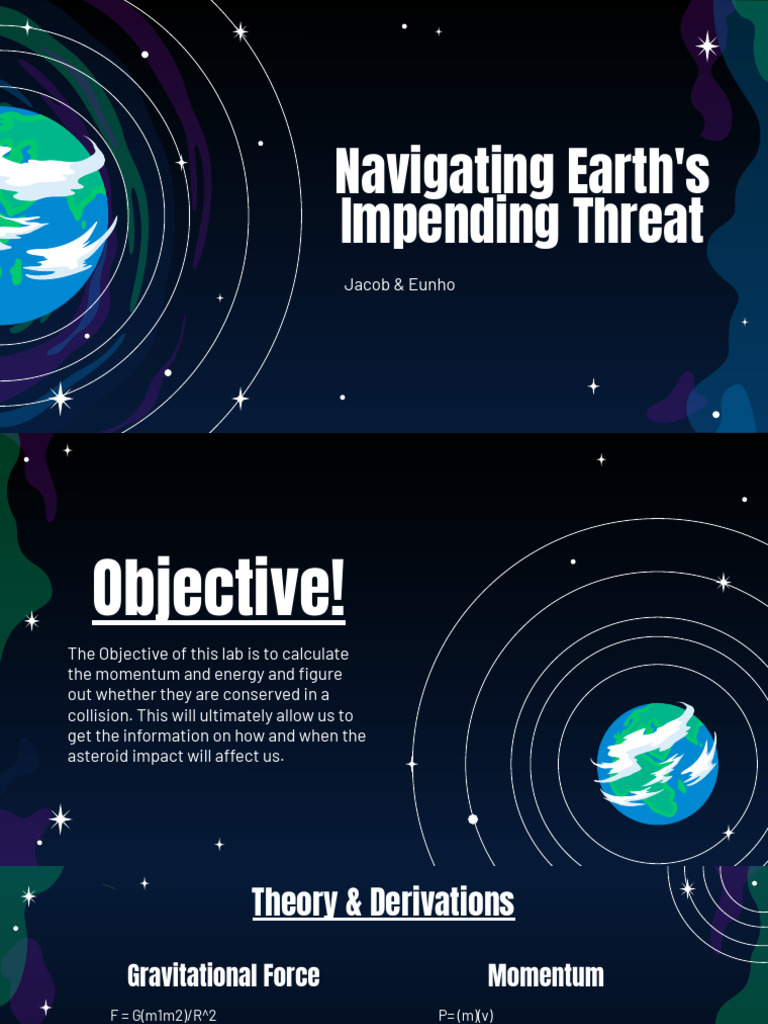 Eunho & Jacob-Lab 2 - Asteroid Impact | PDF | Force | Newton's Law Of Universal Gravitation