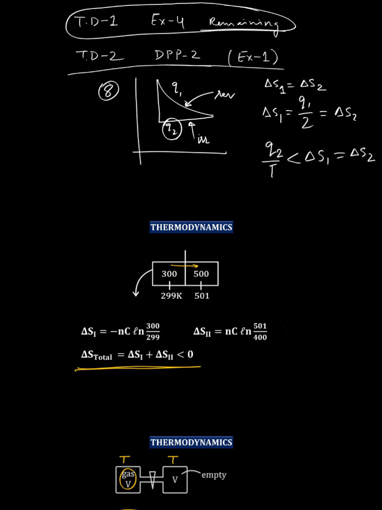 Thermodynamics-2 - L-03 (Class Notes) - Calculation of Entropy | PDF