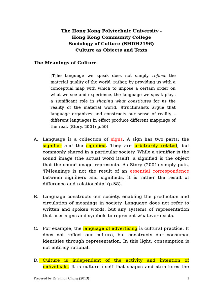 Understanding Culture and Media Ideology | PDF | Representation (Arts ...