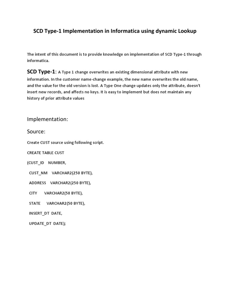 SCD Type-1 Implementation in Informatica Using Dynamic Lookup ...