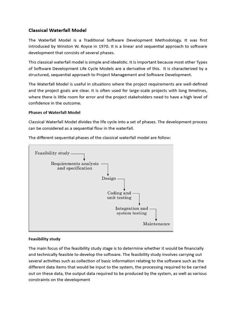 Classical Waterfall Model | PDF | Software Development Process ...