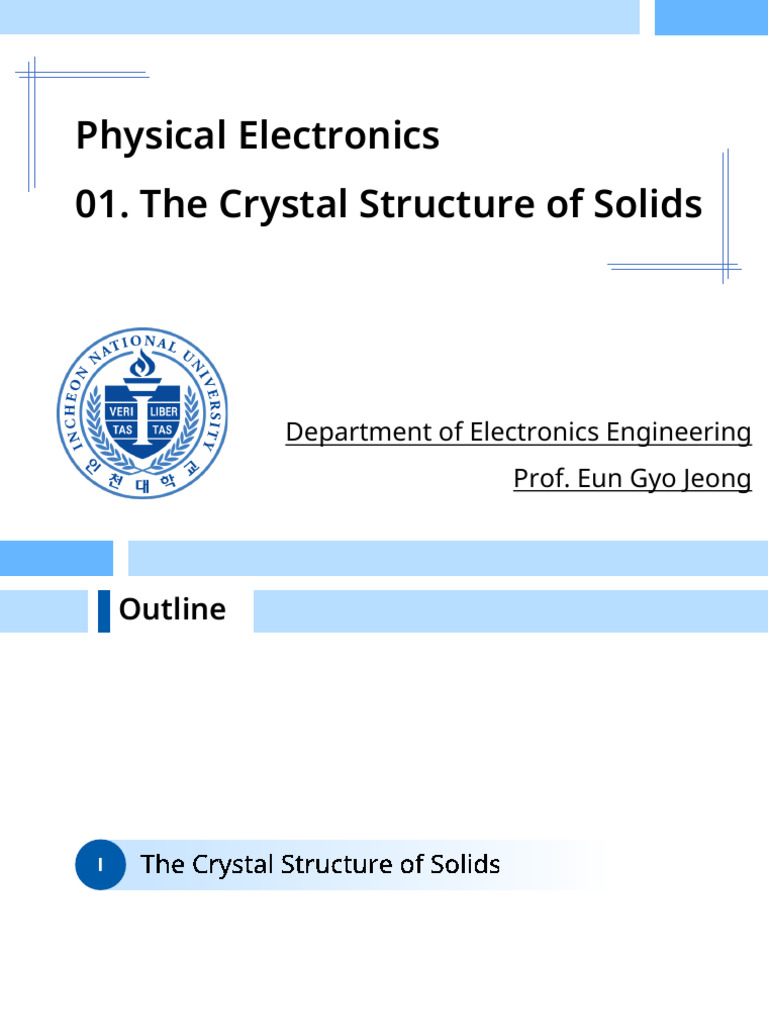 Chap 1-2. The Crystal Structure of Solids | PDF | Crystal Structure ...