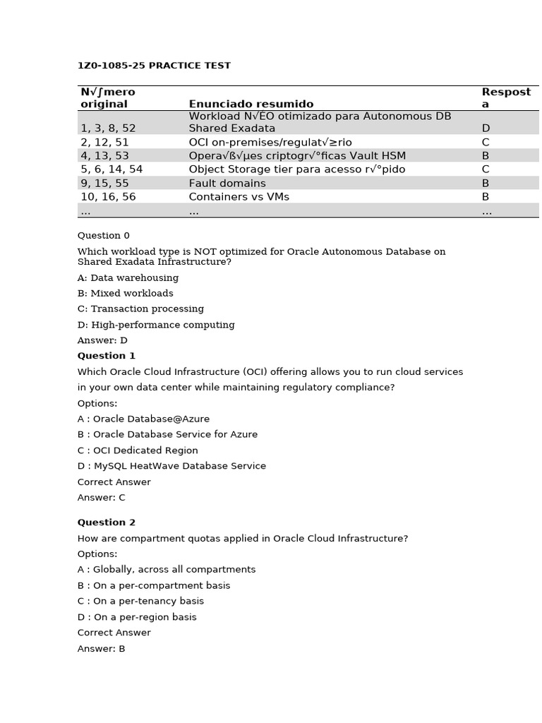 Compilado2025 OCI 1Z0-1072-25-p3 | PDF | Cloud Computing | Internet