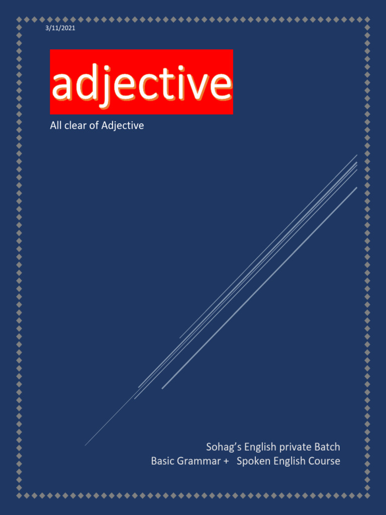 Adjective All Clear | PDF