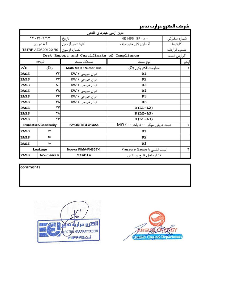 Typical Test Report_page-0001 | PDF