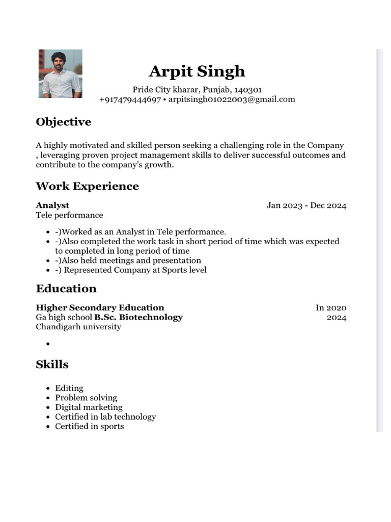 Arpit Singh .. Resume | PDF