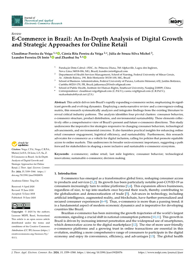E-Commerce in Brazil an in-Depth Analysis of Digit | PDF | E Commerce | Consumer Behaviour