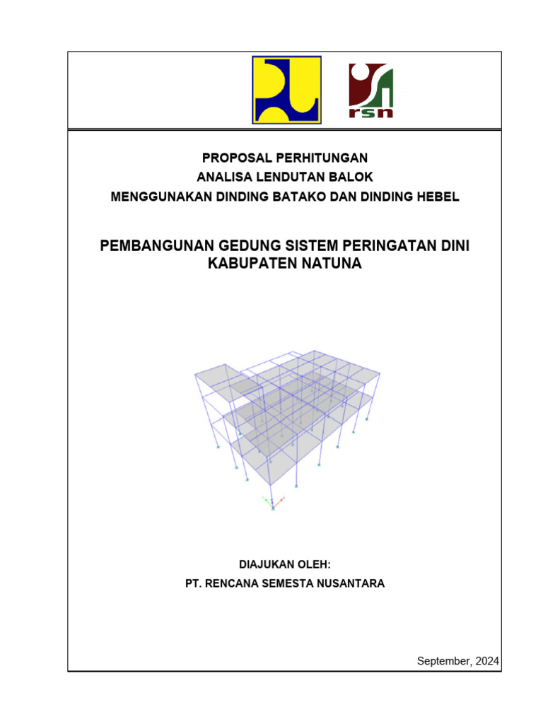 Analisis Lendutan Balok Gedung Natuna | PDF