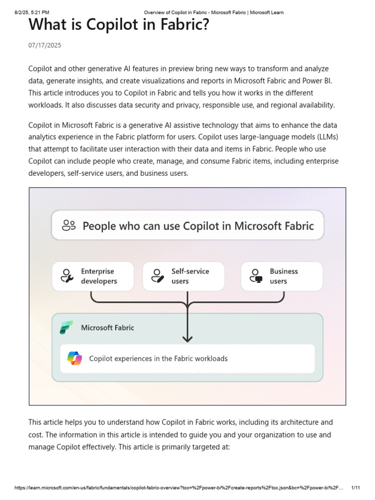 Enabling Copilot in Microsoft Fabric | PDF | Microsoft Azure ...
