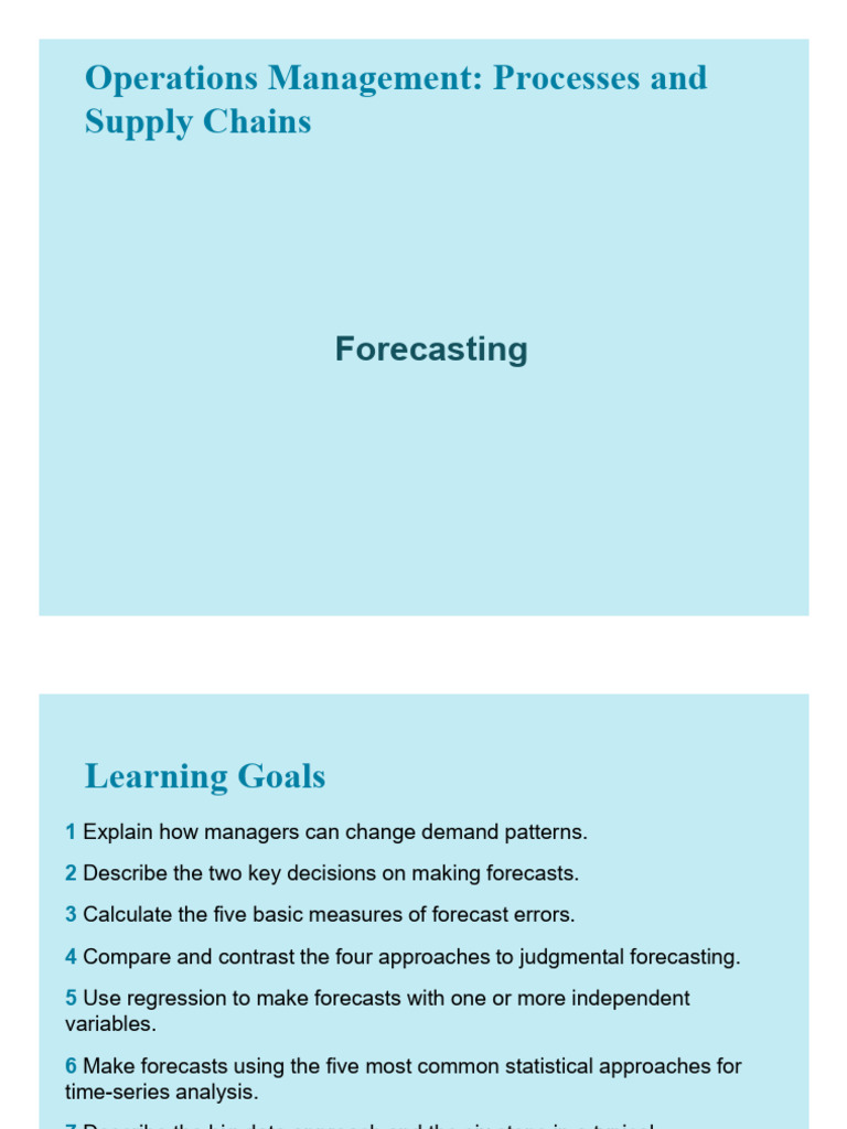 Chap 4- Forecasting - Updated Presentation With Formulas, Solved Problems | PDF | Forecasting ...