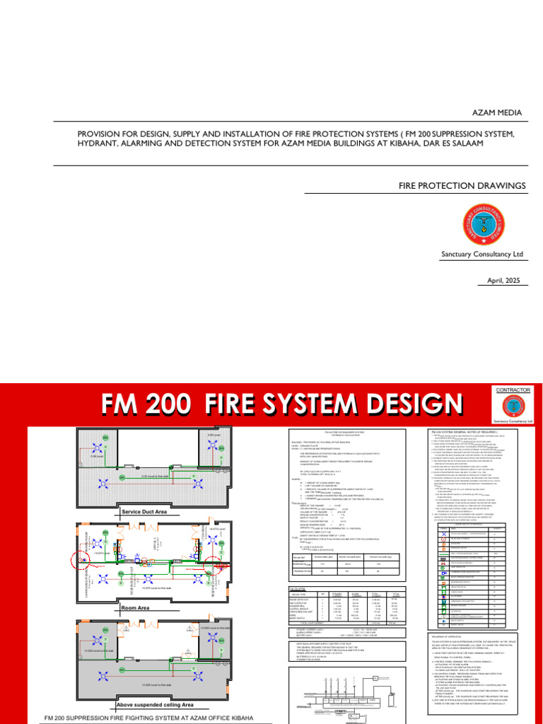 Fire Protection System Design for Azam Media | PDF | Equipment