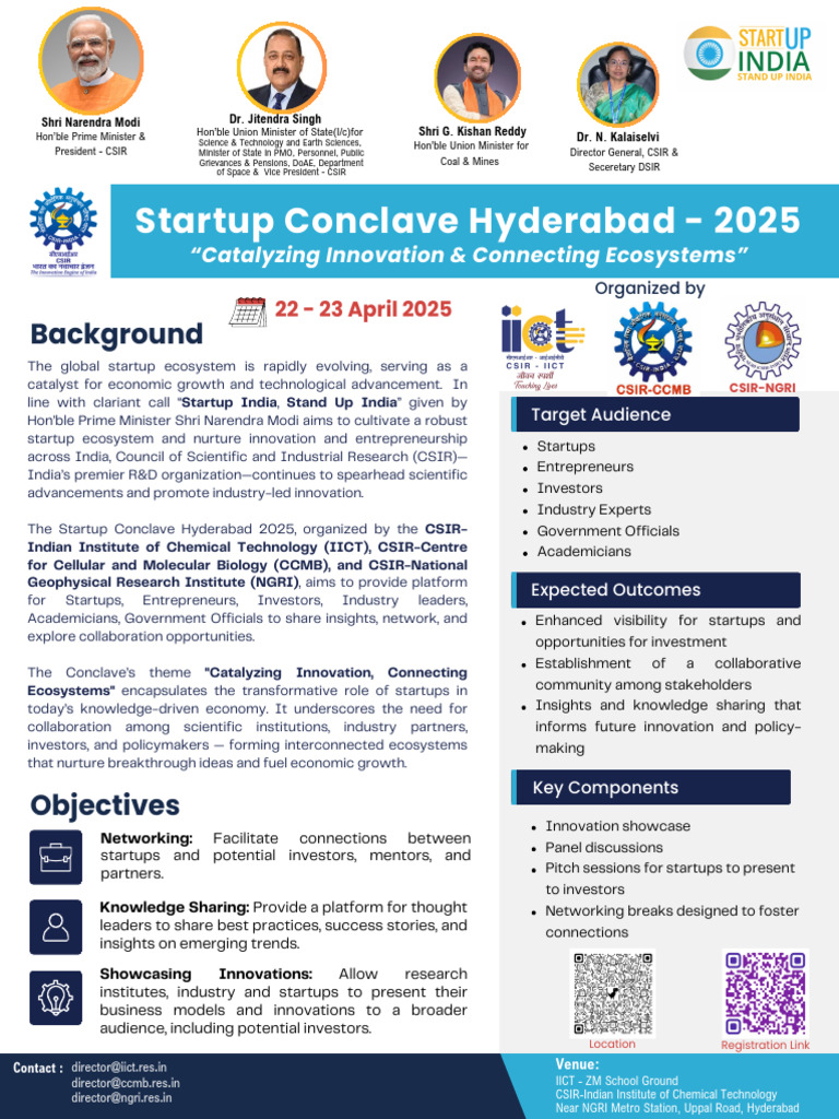 Startup Conclave Hyderabad 2025 Event | PDF | Startup Company | Small ...