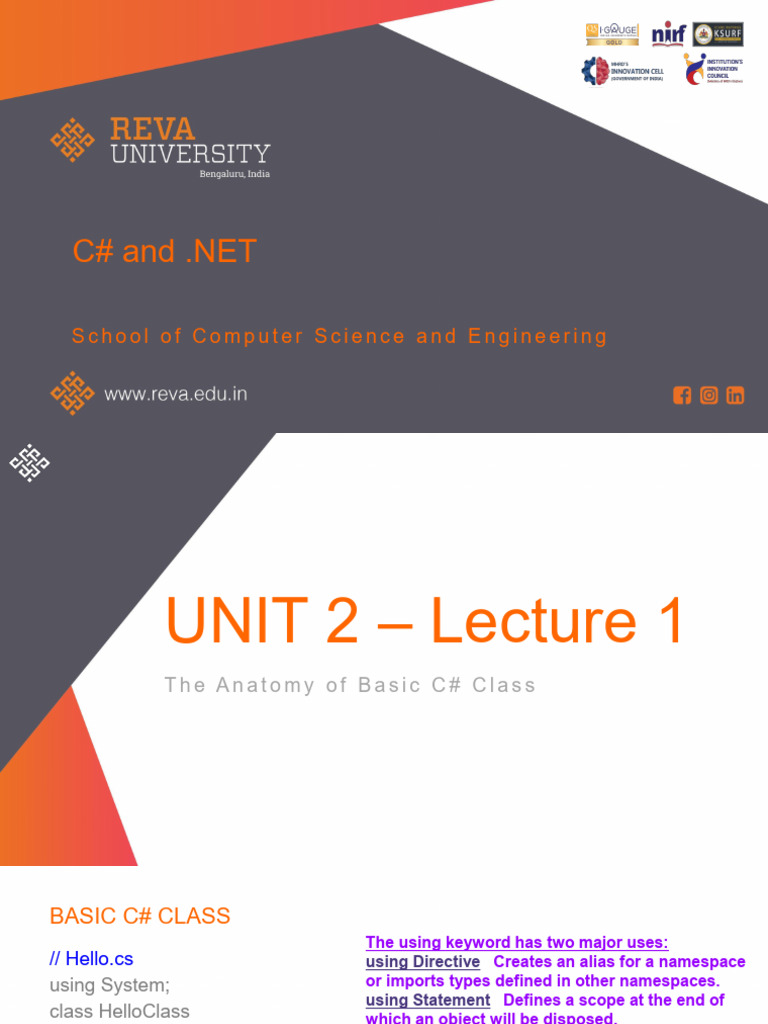 Unit2-Lecture-1 (9 Files Merged) | PDF | Parameter (Computer Programming) | C Sharp (Programming ...