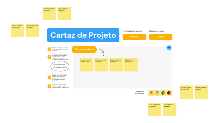 Quadro Branco de Cartaz de Projeto Amarelo e Laranja Estilo Post-Its | PDF