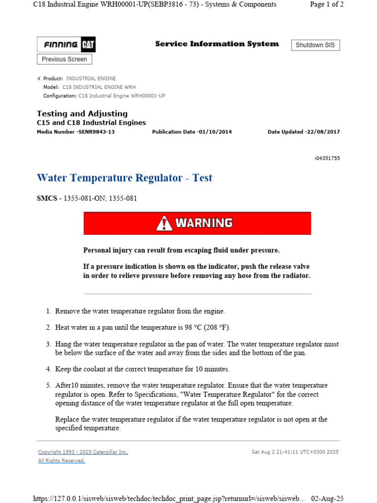 c18 Thermostat | PDF